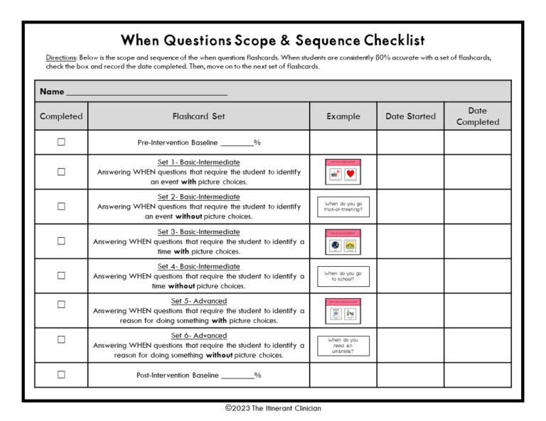 5 Easy Steps for Teaching When Questions for Speech Therapy - The ...