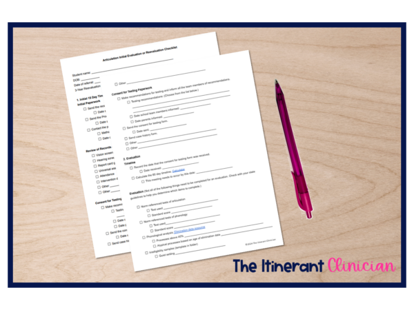 Articulation Assessment Checklist: A Comprehensive Plan