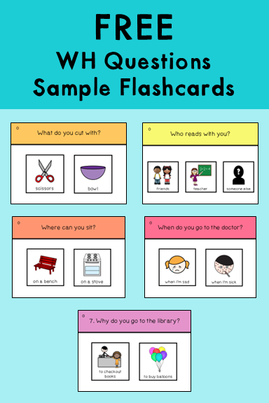 WH Questions for Speech Therapy