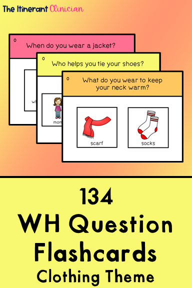 WH Questions for Speech Therapy